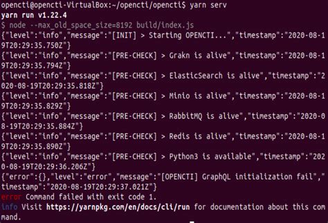 Graphql Initialization Fail Issue Opencti Platform Opencti Github