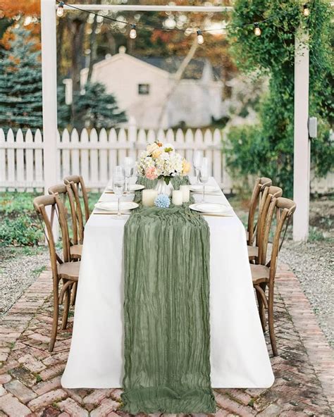 Sage Green Boho Table Runner At Logan Conger Blog