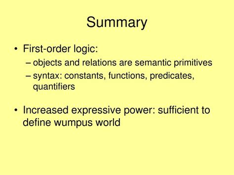 First Order Logic Chapter Ppt Download