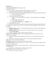 Zybooks Lecture Notes Pdf LECTURE C Basic Program Instructions Input Process Output