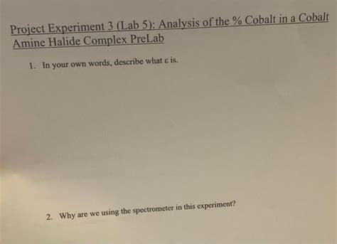 Solved Project Experiment 3 Lab 5 Analysis Of The