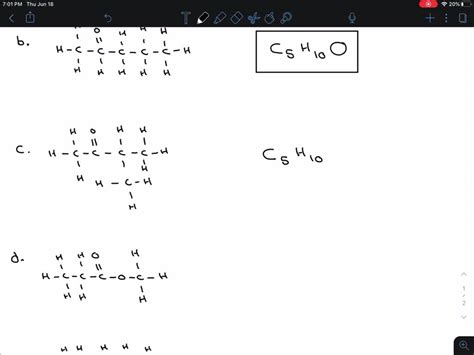 Solved Write The Molecular Formula For Each Of The Molecules In Exercise 10