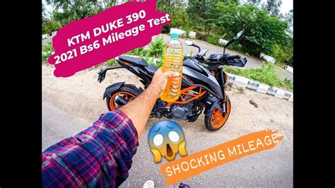Ktm Duke 390 Bs6 Mileage Test Youtube