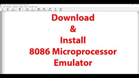 How To Download And Install 8086 Microprocessor Emulator On Windows 78