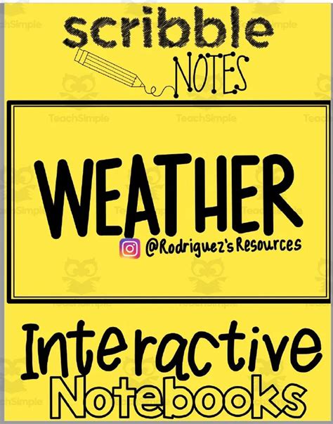 Scribble Notes Interactive Notebooks Weather By Teach Simple