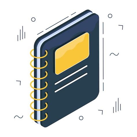 Premium Vector Conceptual Isometric Design Icon Of Notebook