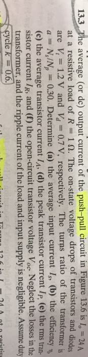 Solved 13 3 The Average Or Dc Output Current Of The Chegg Com