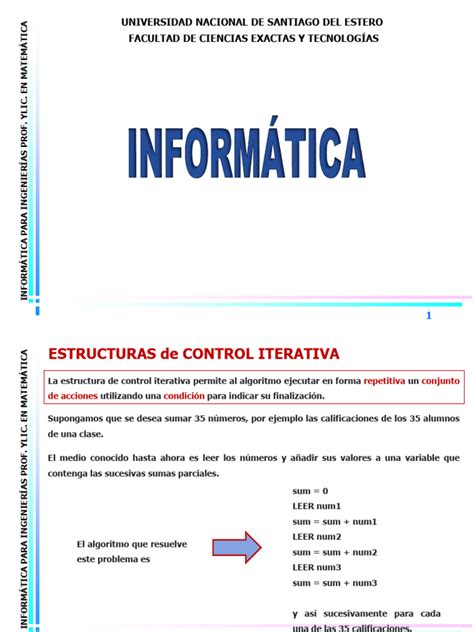 Clase 4 Estructuras Iterativas 23 Informática Unse Pdf Flujo De Clase 4 Estructuras Iterativas 23 Informática Unse Pdf Flujo De