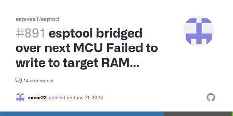 Esptool Bridged Over Next Mcu Failed To Write To Target Ram Result Was