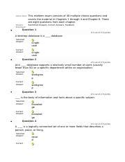 CIS Midterm Docx Nstructions This Midterm Exam Consists Of Multiple Choice Questions And