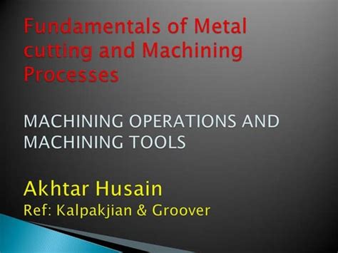 Cnc Milling Operations Ppt