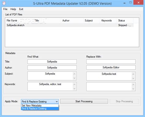 S Ultra Pdf Metadata Updater Download Free Windows 300 Softpedia