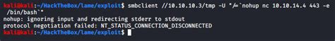 hackthebox lame writeup w o metasploit welcome to noobsec