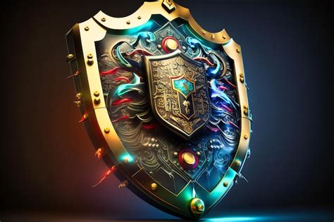premium photo a dynamic digital shield depicting advanced encryption
