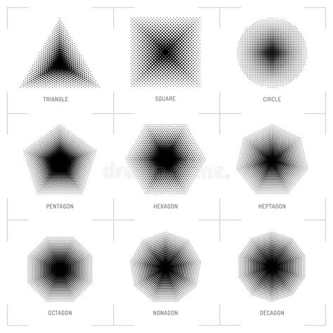 Circle Halftone Geometric Shapes Dot Abstract Background Minimal Round Backdrop Stock Vector