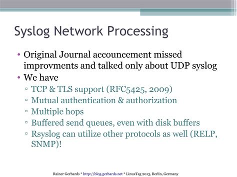 rsyslog vs systemd journal presentation ppt