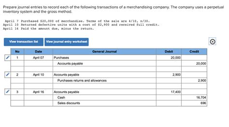 Solved Prepare Journal Entries To Record Each Of The