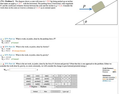 Solved 7 Problem 3 The Diagram Shows A Crate With Mass