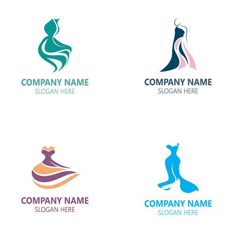 Dress Woman Logo Image Beauty Creative For Boutique Vector 10029892