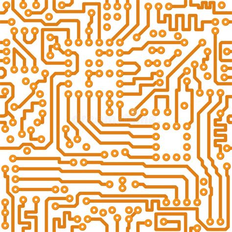 Seamless Texture Electronic Circuit Board Stock Vector Illustration Of Electricity Dots