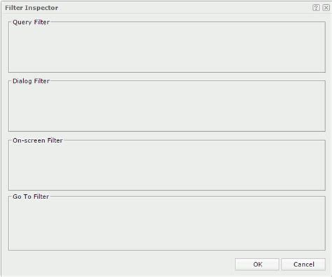 Filter Inspector Dialog Box Properties Logi Analytics