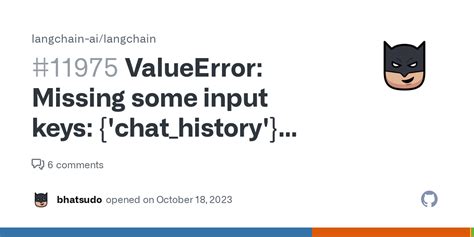 valueerror missing some input keys { chat history } when adding memory to graphcypherqachain