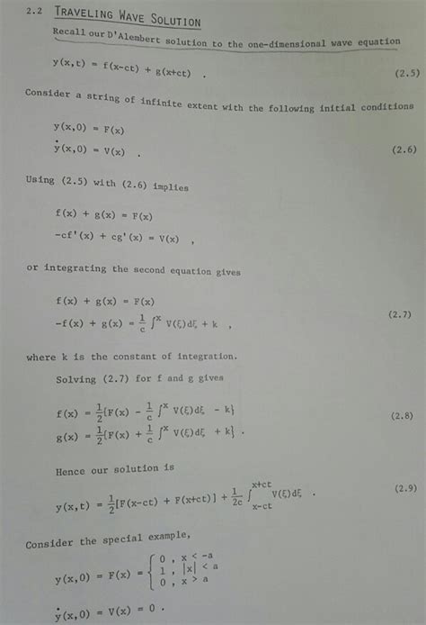 Solved A Derive The One Dimensional Wave Equation