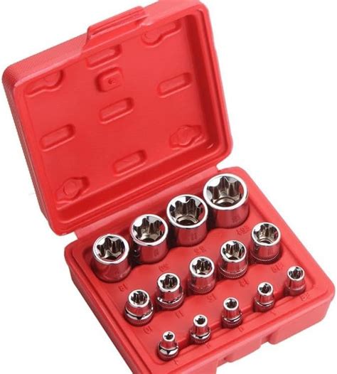 Qnkaa Female E Star Torx Socket Set E4 E24 E Torx External Socket