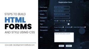 Important Steps To Build Forms In Html And Style Using Css