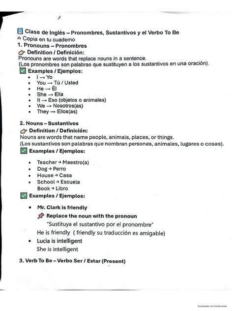 Pronombres Y Verbo Tube Pdf