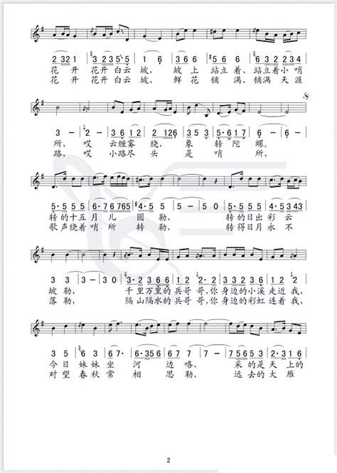 千里万里的兵哥哥 易秒英 歌谱 简谱 五线谱