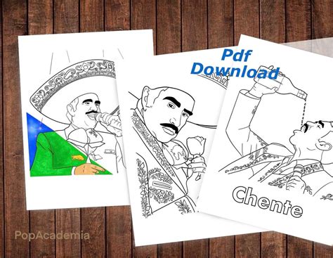 Vicente Fernandez 3 Coloring Pages Printable Pdf 3 Páginas De