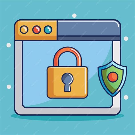 A Computer Screen With A Padlock And A Padlock That Says Padlock Premium Ai Generated Vector