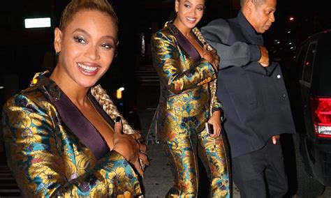 Beyonce Nip Slip While Braless In Blazer As She Steps Out With Jay Z