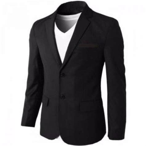 Blezer Cowo Remaja Hitam Polos Kancing 2 Ukuran S Xxl Blazer Pria
