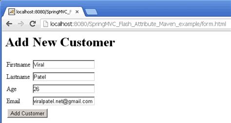 Spring Mvc Flash Attributes Tutorial Flash Attribute Example