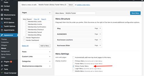 Mobile Sticky Footer Menu Wyzi Documentation