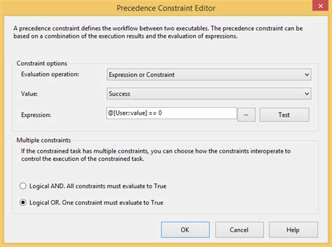 Sql Server Ssis Control Flow Precedence Constraints Not Working As Expected Database