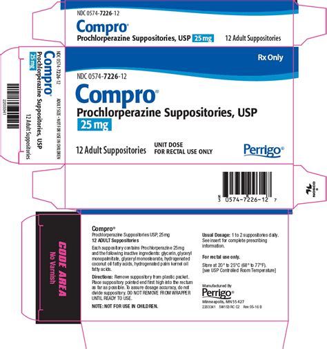Compro Prochlorperazine Suppository