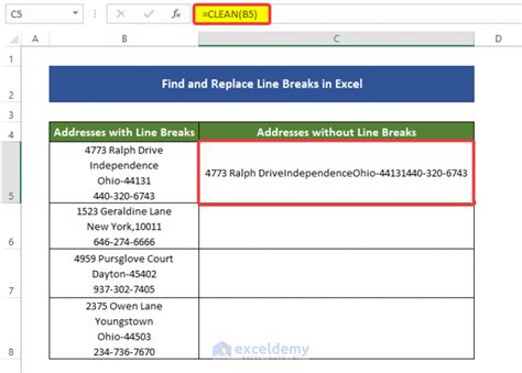 Find And Replace Line Breaks In Excel 6 Examples Exceldemy