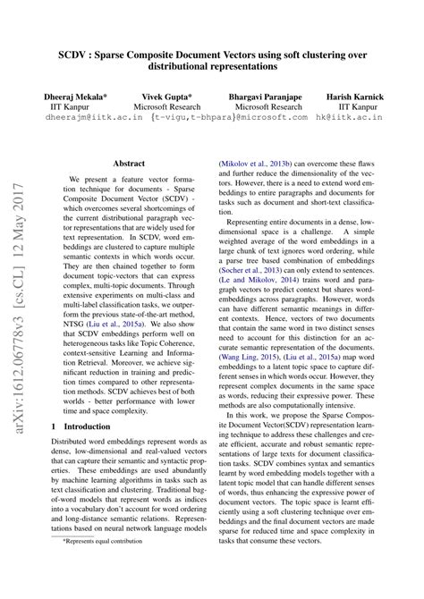 Pdf Text Classification With Sparse Composite Document Vectors