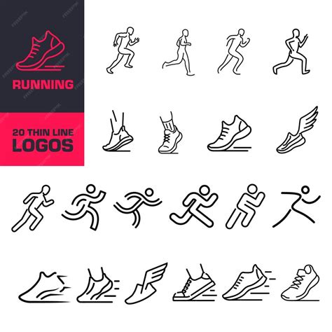 Ícono De Ejecución Conjunto De íconos De Ejecución Conjunto De Símbolos