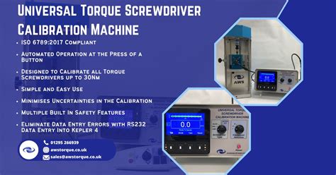 Universal Torque Screwdriver Calibration Machine Utscm Advanced Witness Systems Ltd
