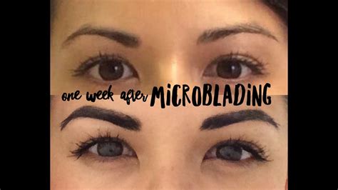 One Week After Eyebrow Microblading Youtube