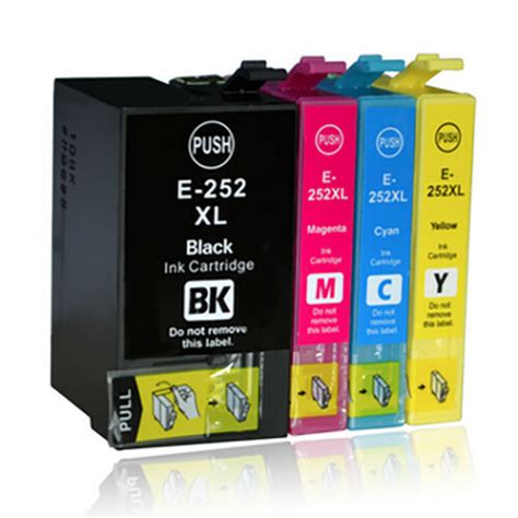 4x Generic Ink 252 252xl For Epson Workforce Wf7620 Wf7710 Wf7720