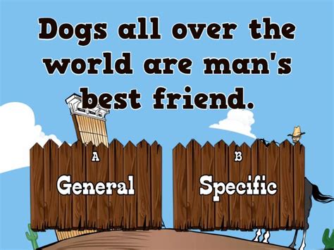 Specific General Quiz