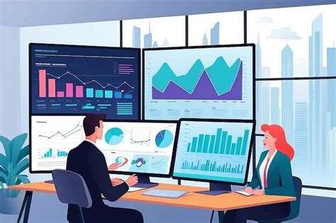 Flat Vector Design Statistical And Data Analysis For Business Finance Investment Concept With