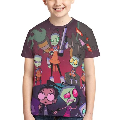 Invader Zim Fun Youth Unisex T Shirt Crewneck Short Sleeve Double Sided