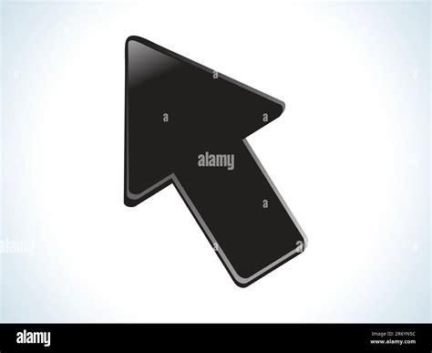 Abstract Black Glossy Web Cursor Icon Vector Illustration Stock Vector Image Art Alamy