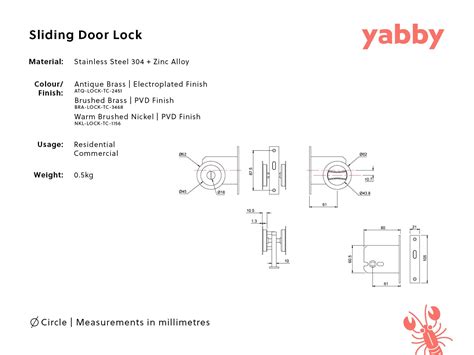 Sliding Door Lock Brushed Brass Tilecloud